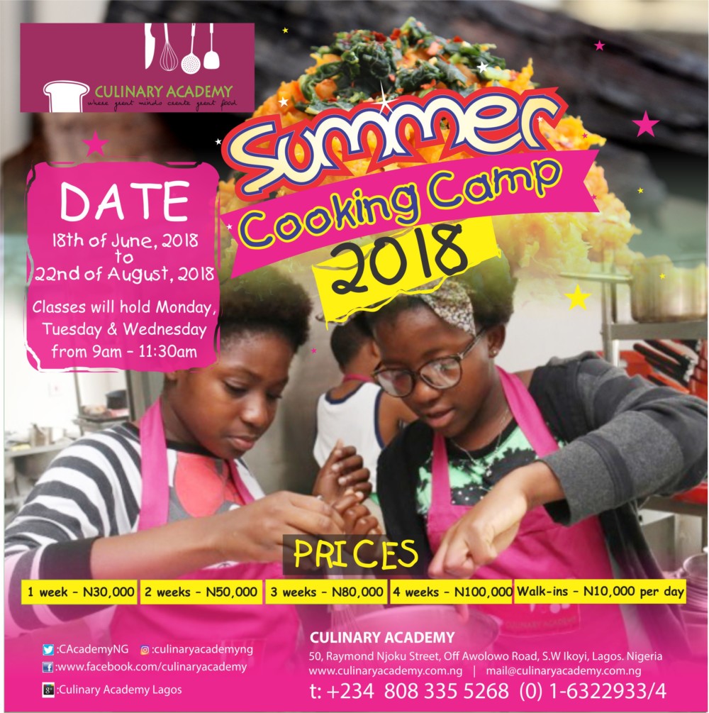 2018 Summer Cooking Camp with the Culinary Academy