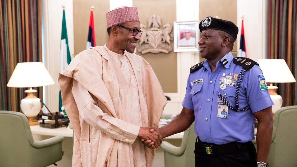 President Buhari meets with IGP Ibrahim idris | BellaNaija