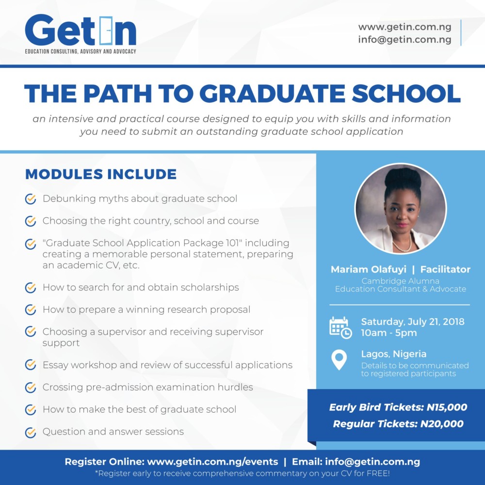 Looking for Scholarships for Graduate School Abroad? Stand a chance to ...
