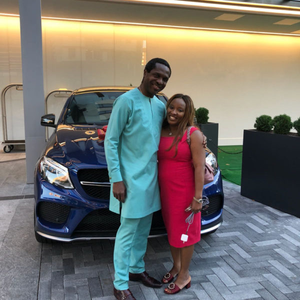 Tonye Cole gifts wife Sylvia a Mercedes SUV on their 23rd Wedding ...