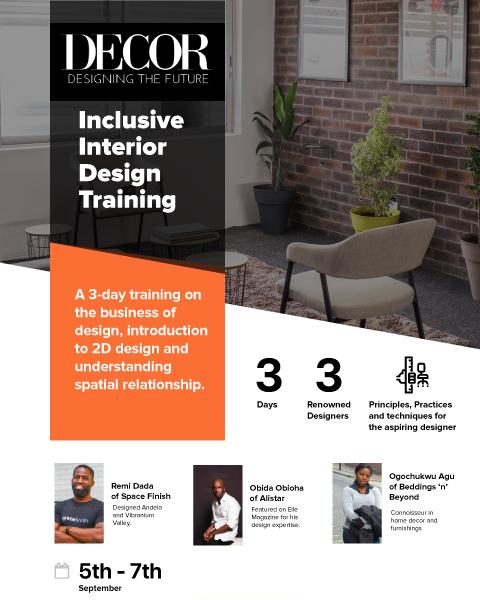 Don't miss this Interior Design Training by Decor Nigeria | September ...