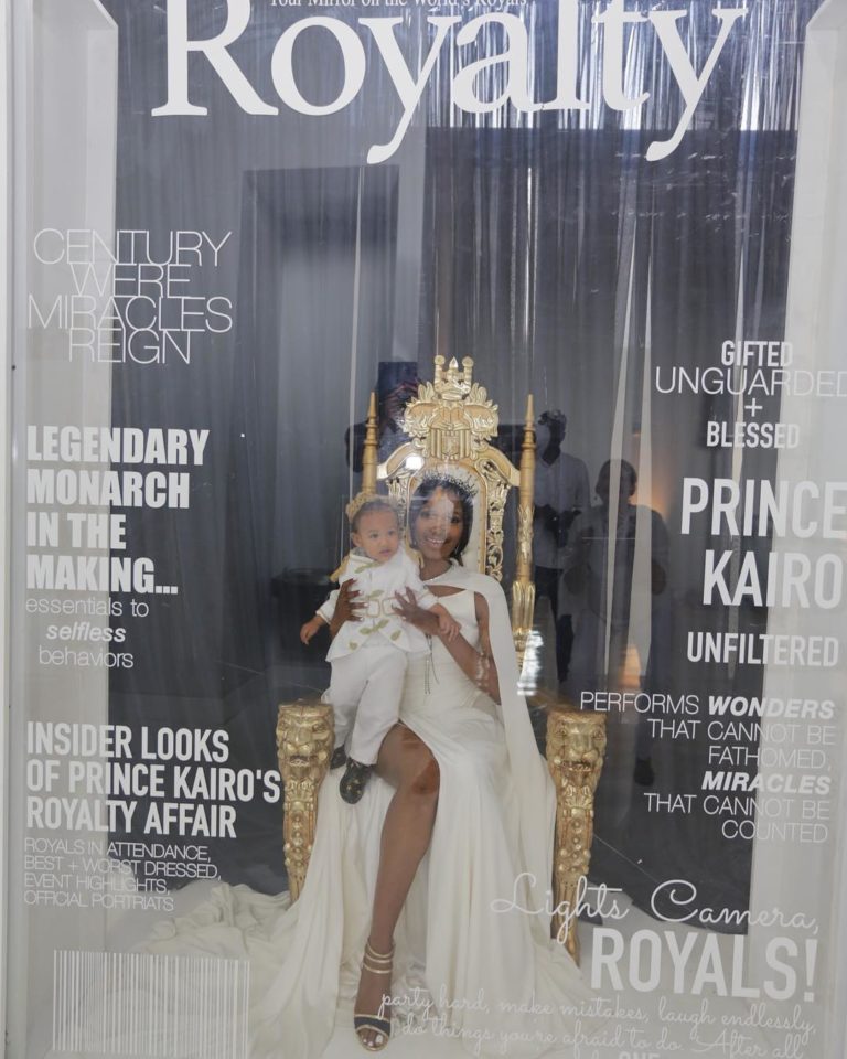 An All White Royal Affair! Millen Magese celebrates son Prince Kairo's ...