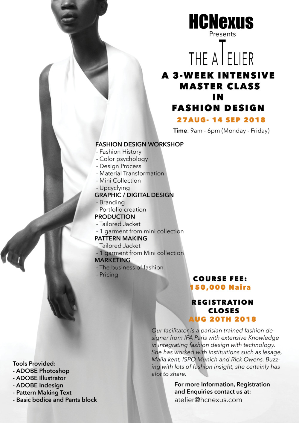Don't miss this 3 Weeks of intensive Master Class in Fashion Design by ...