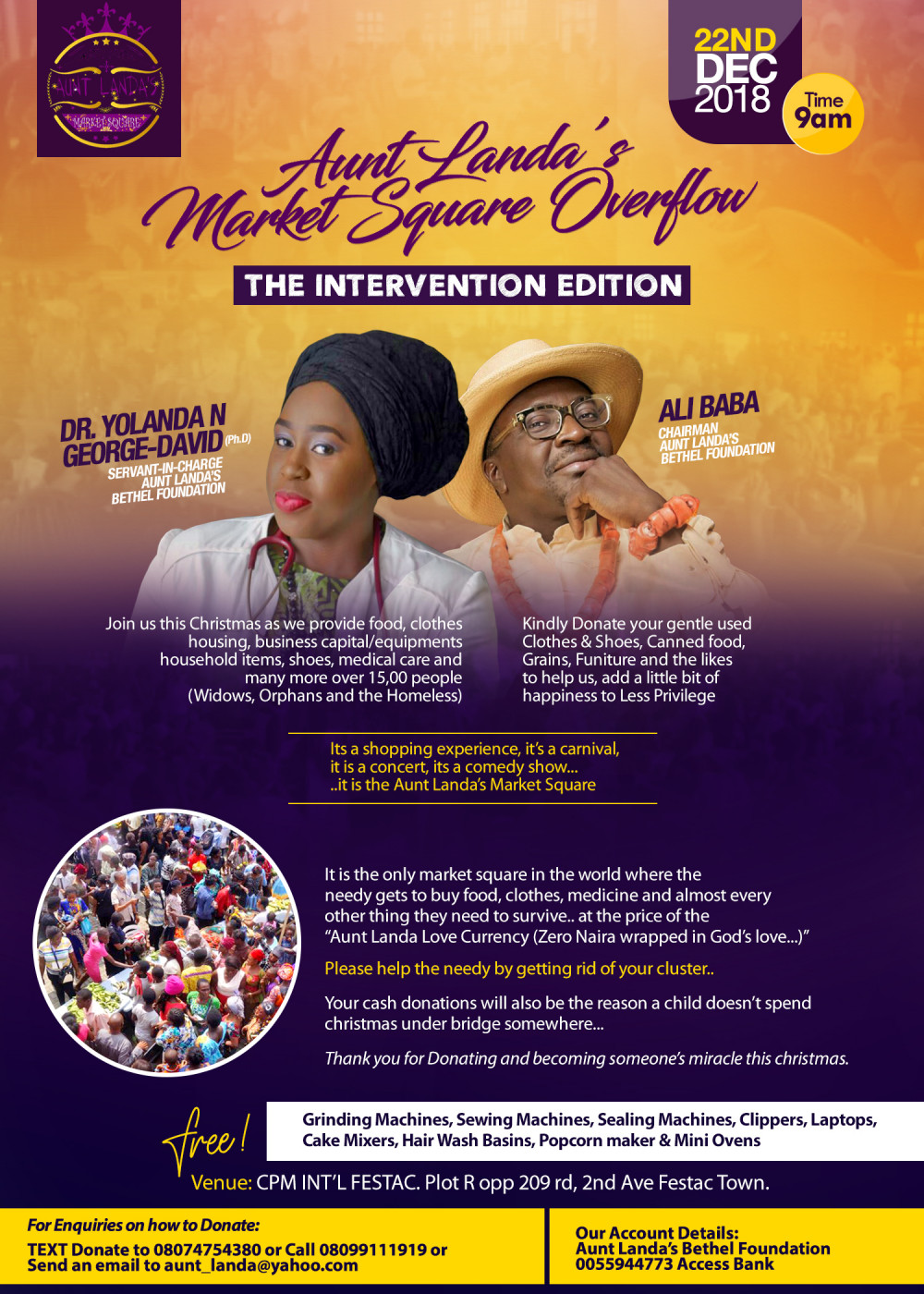 Join Dr Yolanda N. George-David & Alibaba at Aunt Landa's Market Square ...