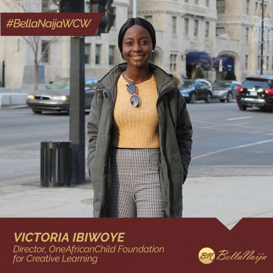 #BellaNaijaWCW Victoria Ibiwoye of OneAfricanChild Foundation is ...