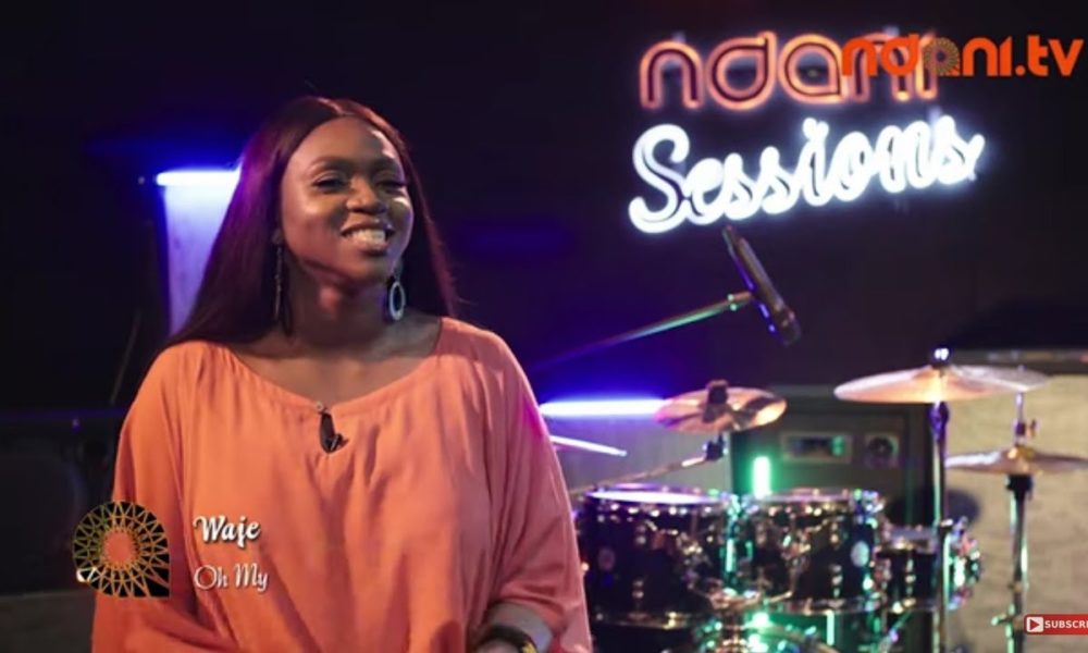 WATCH Waje perform 'Oh My' LIVE on NdaniSessions | BellaNaija