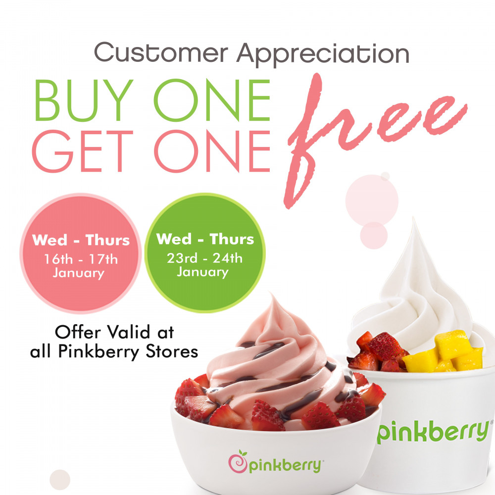 Enjoy a Free Cup of Yummy Pinkberry Gourmet Frozen Yoghurt for every ...