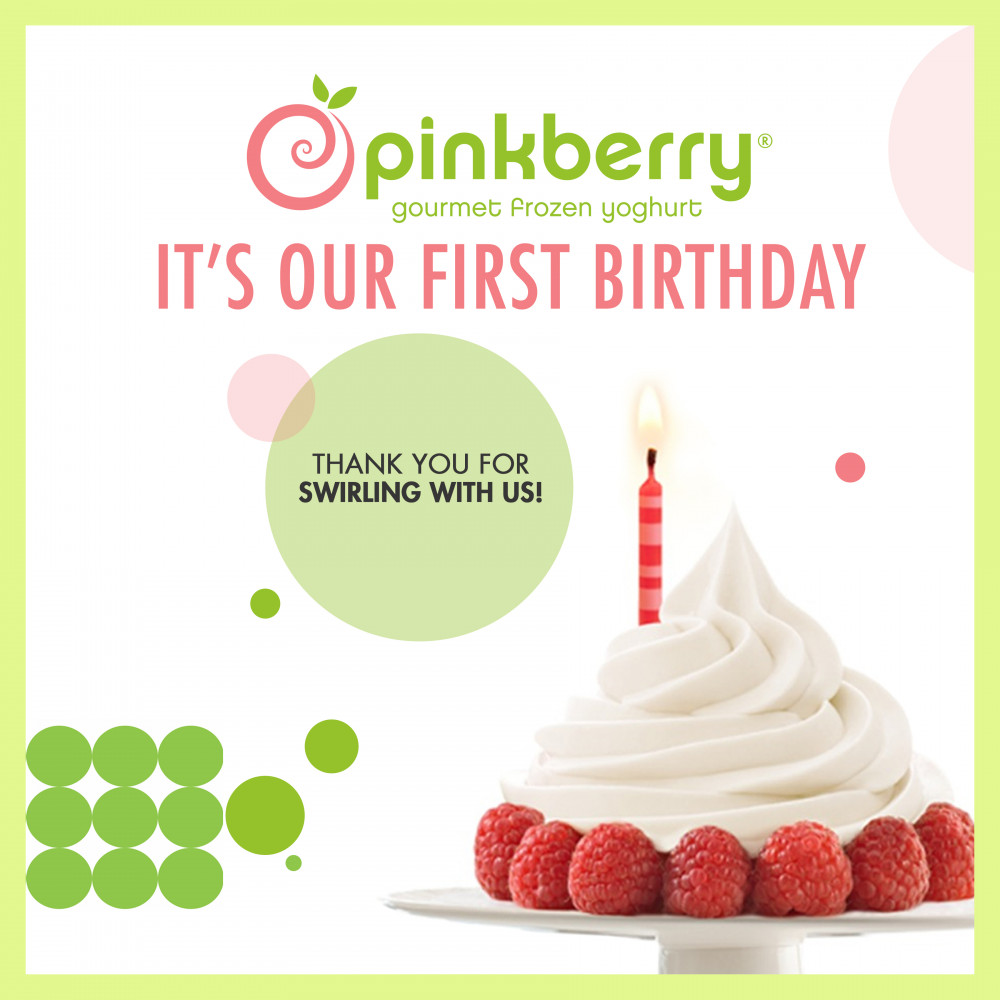 Pinkberry Gourmet Frozen Yoghurt is One! Buy One Yoghurt Cup Size ...