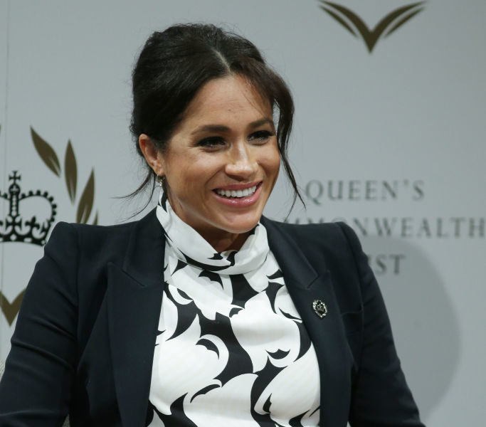Duchess of Sussex Meghan Markle joins an International Women's Day ...