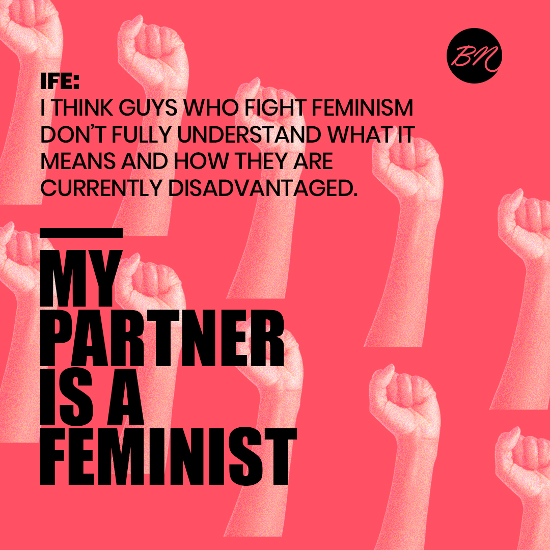 Ife Shares What it's Like to Be Raised by a Feminist & Be Married to ...