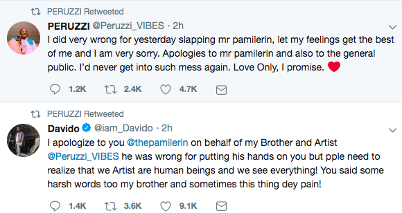 Peruzzi, Davido apologise to Influencer assaulted by DMW Act | BellaNaija
