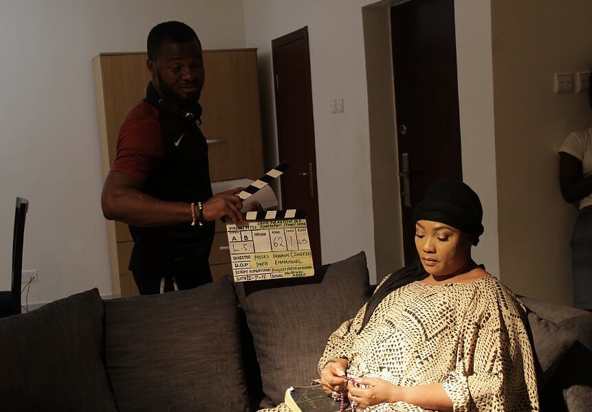 Here are the BTS Photos for Uru Eke's ‘For Old Times’ Sake’ starring Eucharia Anunobi, Anthony ...