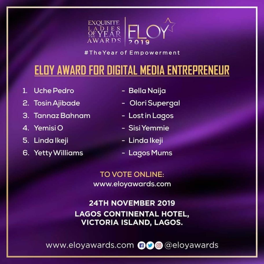 Yay, We Were Nominated! Here's the Full List of Nominees for 2019 ELOY ...