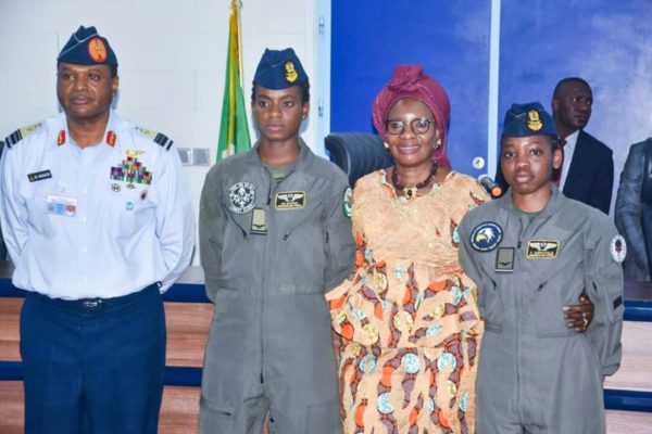Nigerian Air Force wings First Female Fighter, Combat Helicopter Pilots ...