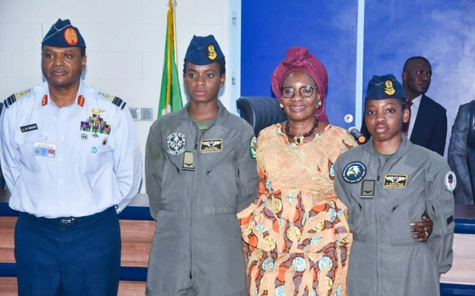 Nigerian Air Force wings First Female Fighter, Combat Helicopter Pilots ...