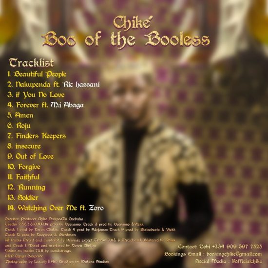 Chike Unveils Art & Tracklist for Debut Album “Boo Of The Booless ...