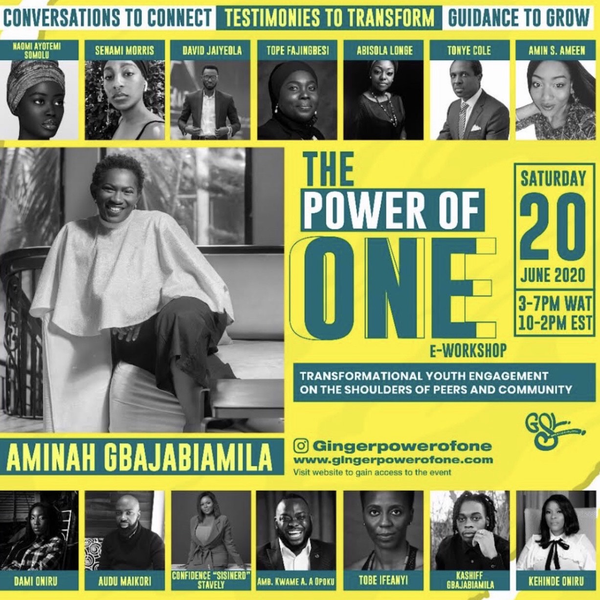 Join Tonye Cole, Amin S Ameen, Dami Oniru at the ‘The Power of One ...