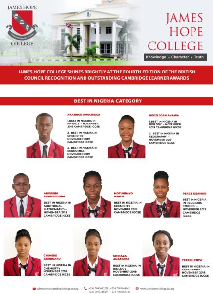 James Hope College gets celebrated for Excellence at the 4th Edition of ...