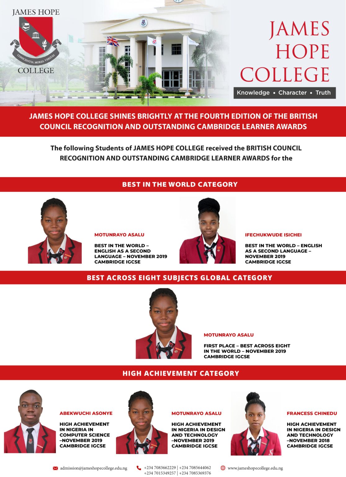 James Hope College gets celebrated for Excellence at the 4th Edition of ...