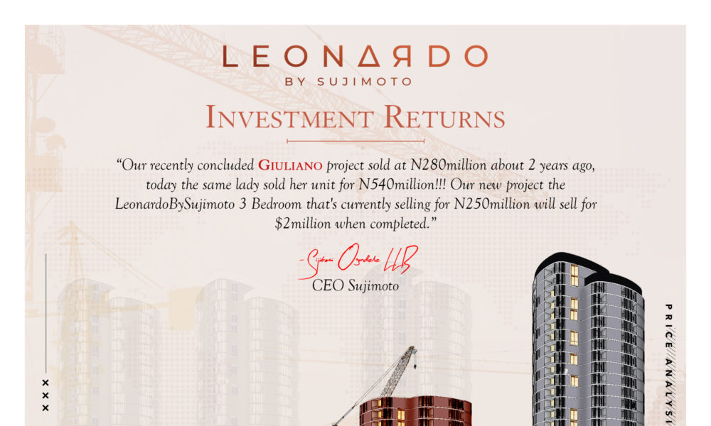 With N60Million, You can Now own a Sujimoto Apartment in the Luxurious ...
