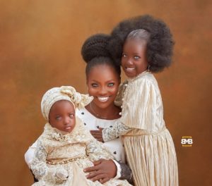 These Beautiful Photos of Blue-Eyed Risikat & Her Adorable Kids ...
