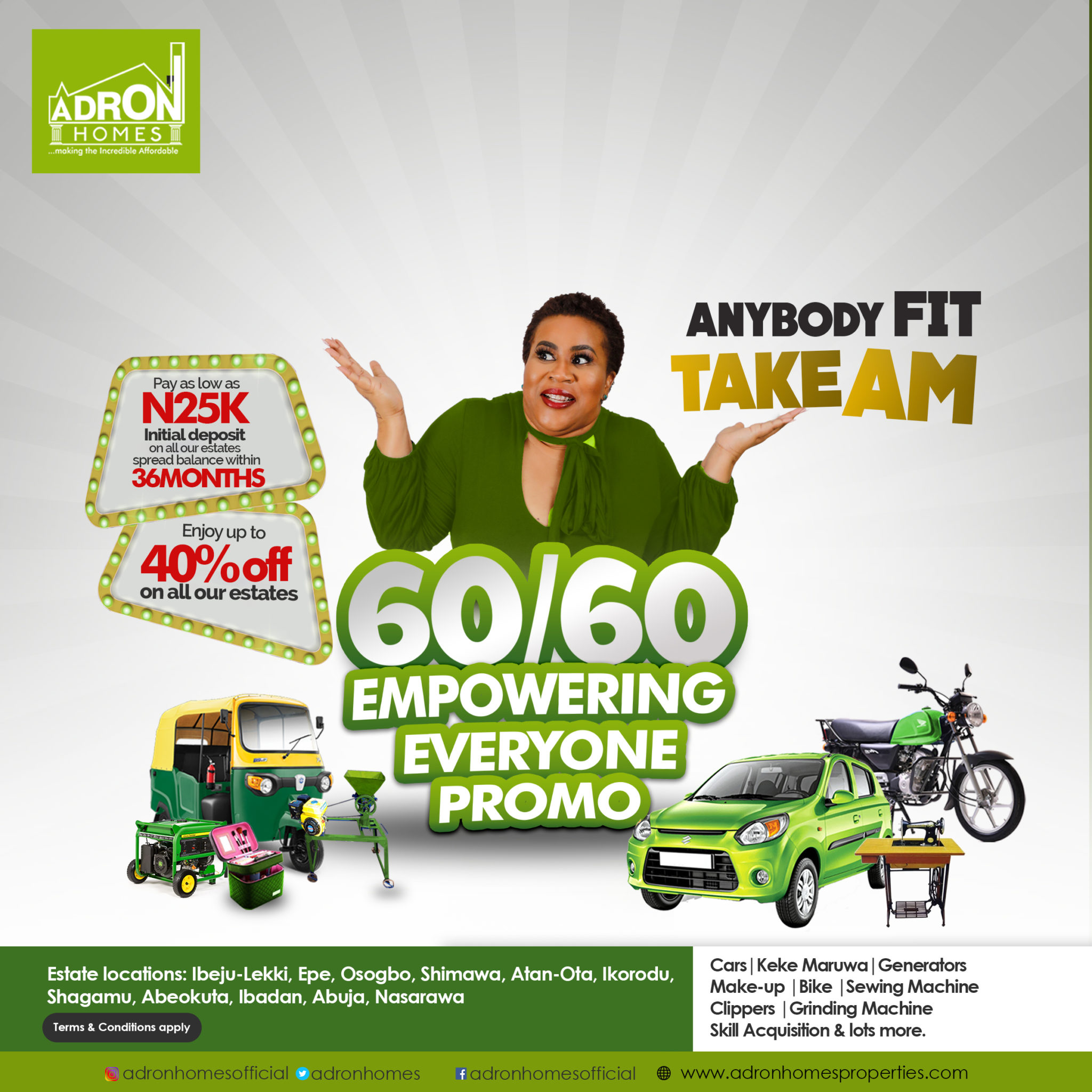 For as low as 25k, you can be a Landlord in the Adron Homes ‘60-60 ...