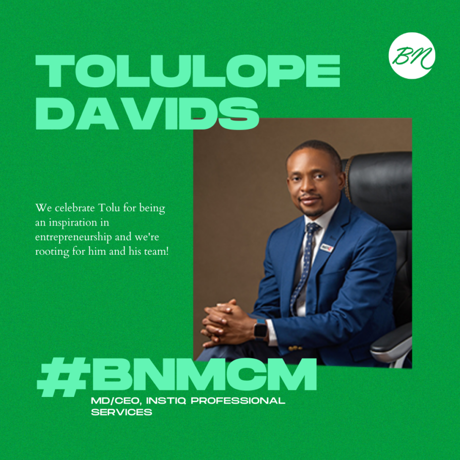 Tolulope Davids of Instiq Professional Services is Our #BellaNaijaMCM this Week! | BellaNaija