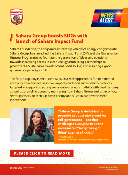 Sahara Group is boosting SDGs & Facilitating the Generation of Ideas ...