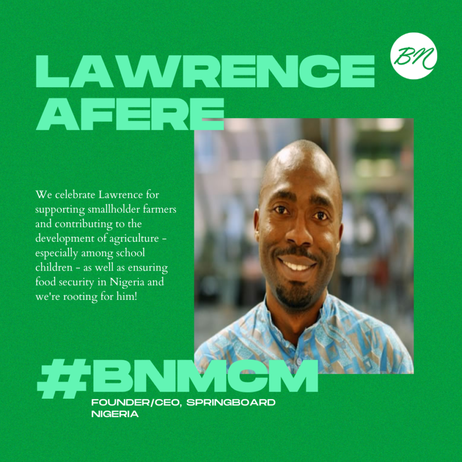 #BellaNaijaMCM Lawrence Afere of Springboard Nigeria is Helping ...