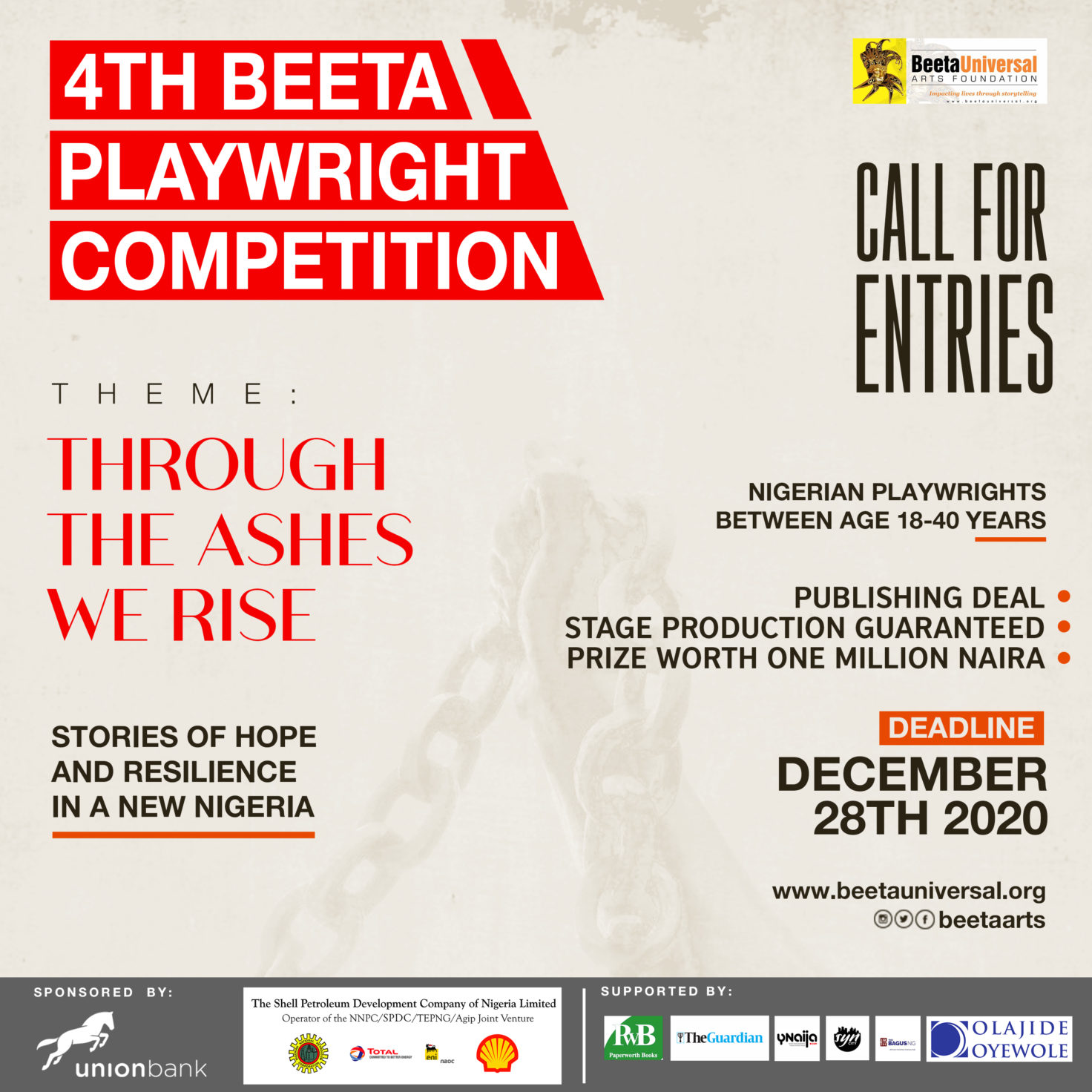 Are you a Playwright? Here's a Chance to win 1 Million Naira & a ...