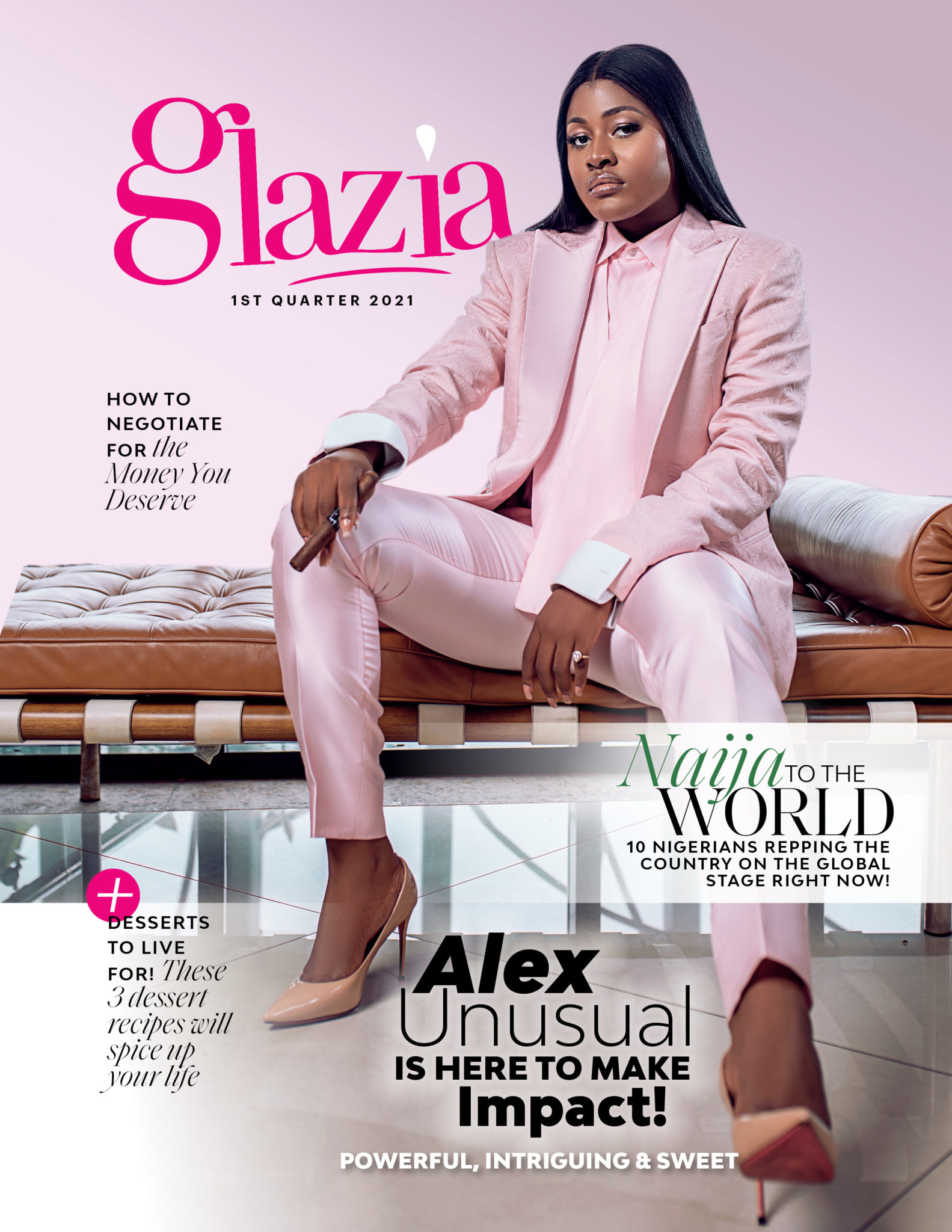 Alex Asogwa flawlessly takes over the cover of Glazia Magazine's ...
