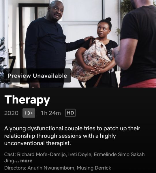 'Therapy' is Coming to Netflix and You'd Love every bit of it? | BellaNaija
