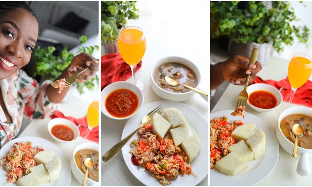 Yam, Scrambled Eggs, Goat Meat Pepper Soup - Enjoy Sunday Brunch with ...