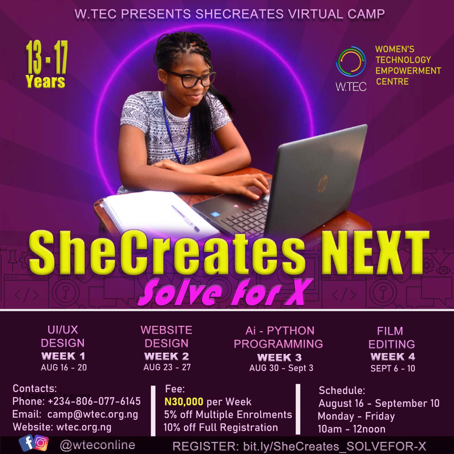 W TEC Is Now Taking Applications For 2021 Edition Of She Creates Camp w-tec-is-now-taking-applications-for-2021-edition-of-she-creates-camp