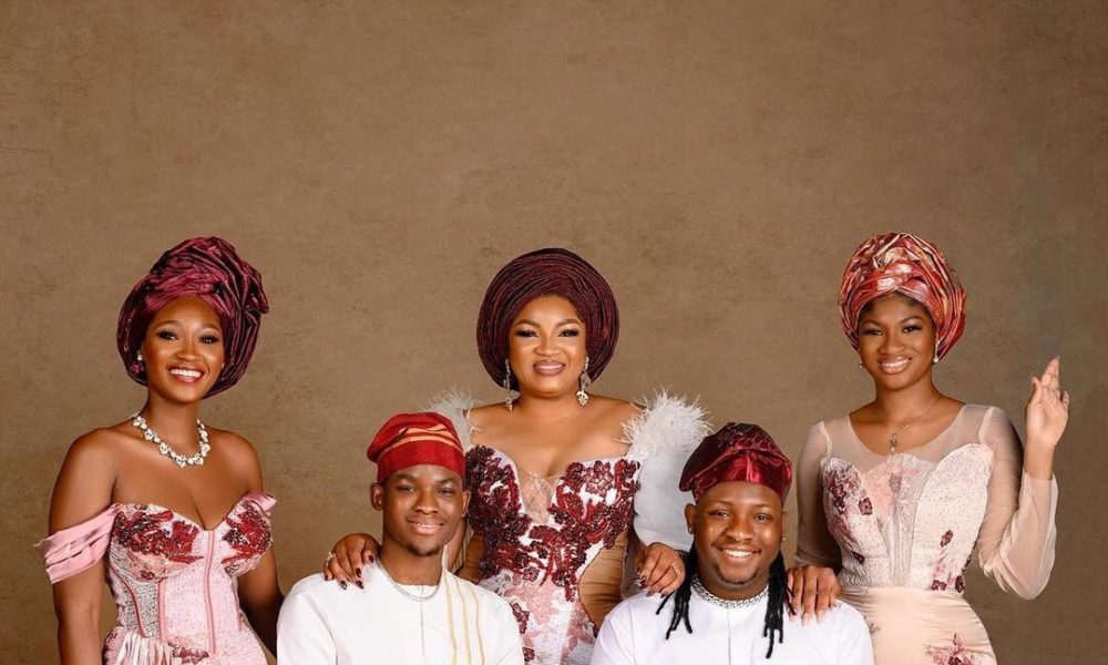 It's a Gold affair! Omotola Jalade-Ekeinde's Wedding Guest Slayage ...