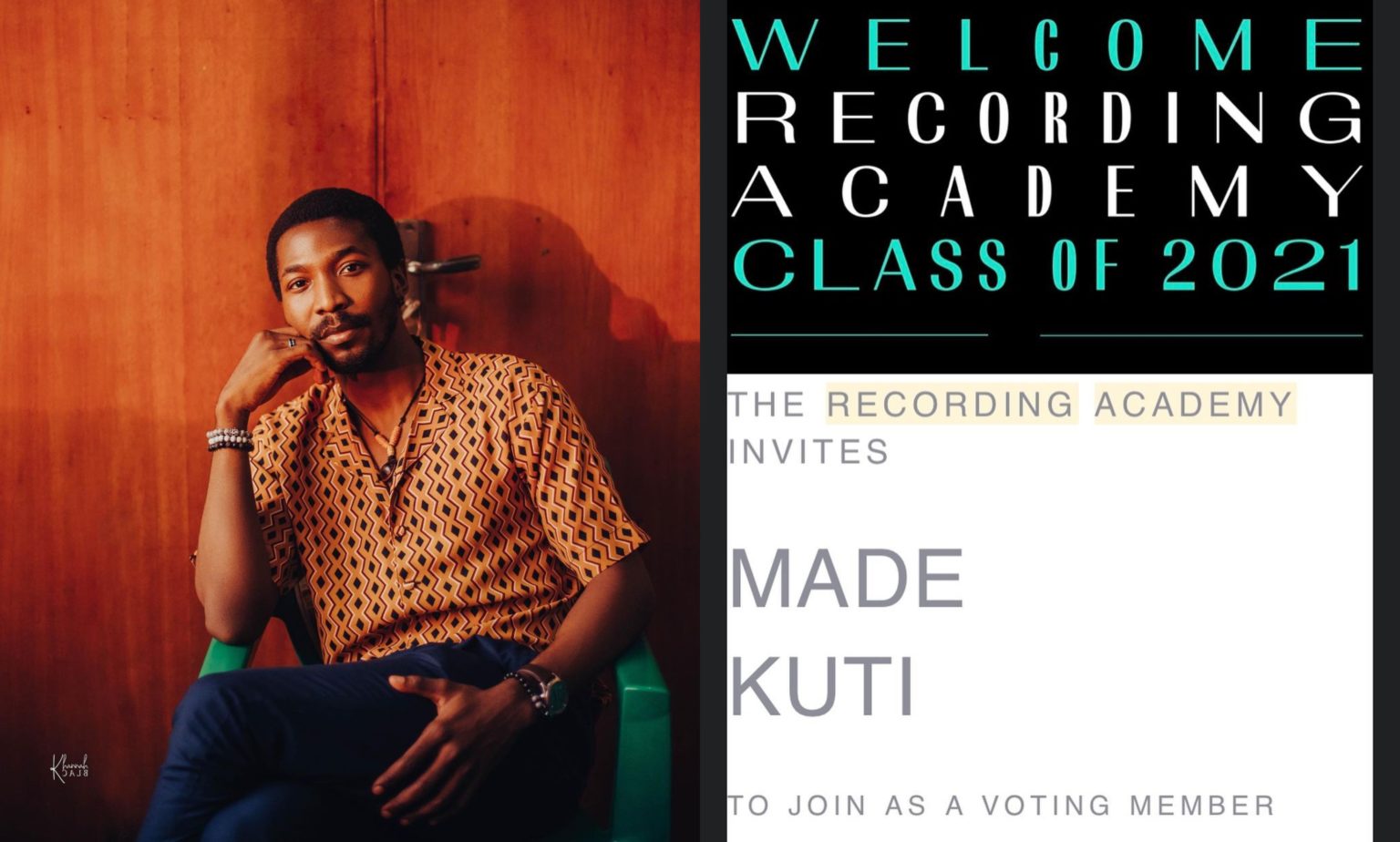 Made Kuti Joins Recording Academy Class of 2021 | BellaNaija