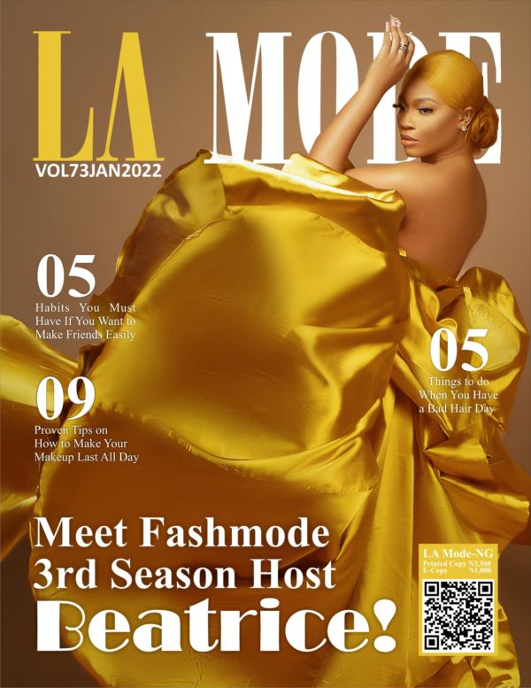BBNaija's Beatrice is Stunning in Gold on the Cover of La Mode Magazine ...