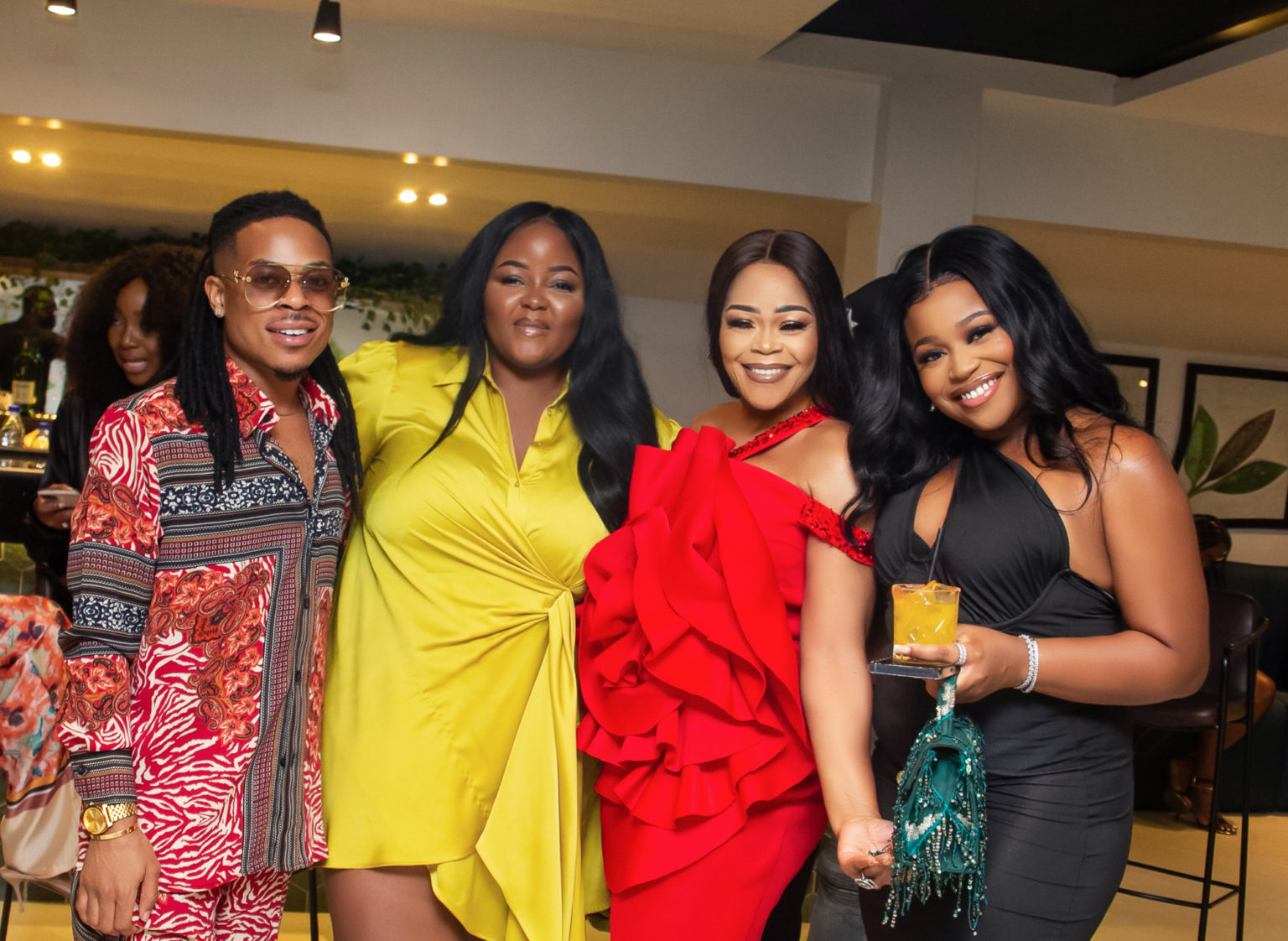 Shaffy Bello hosts Banky W, Jide Obanikoro, Osas Ighodaro, and friends to a private food tasting ...
