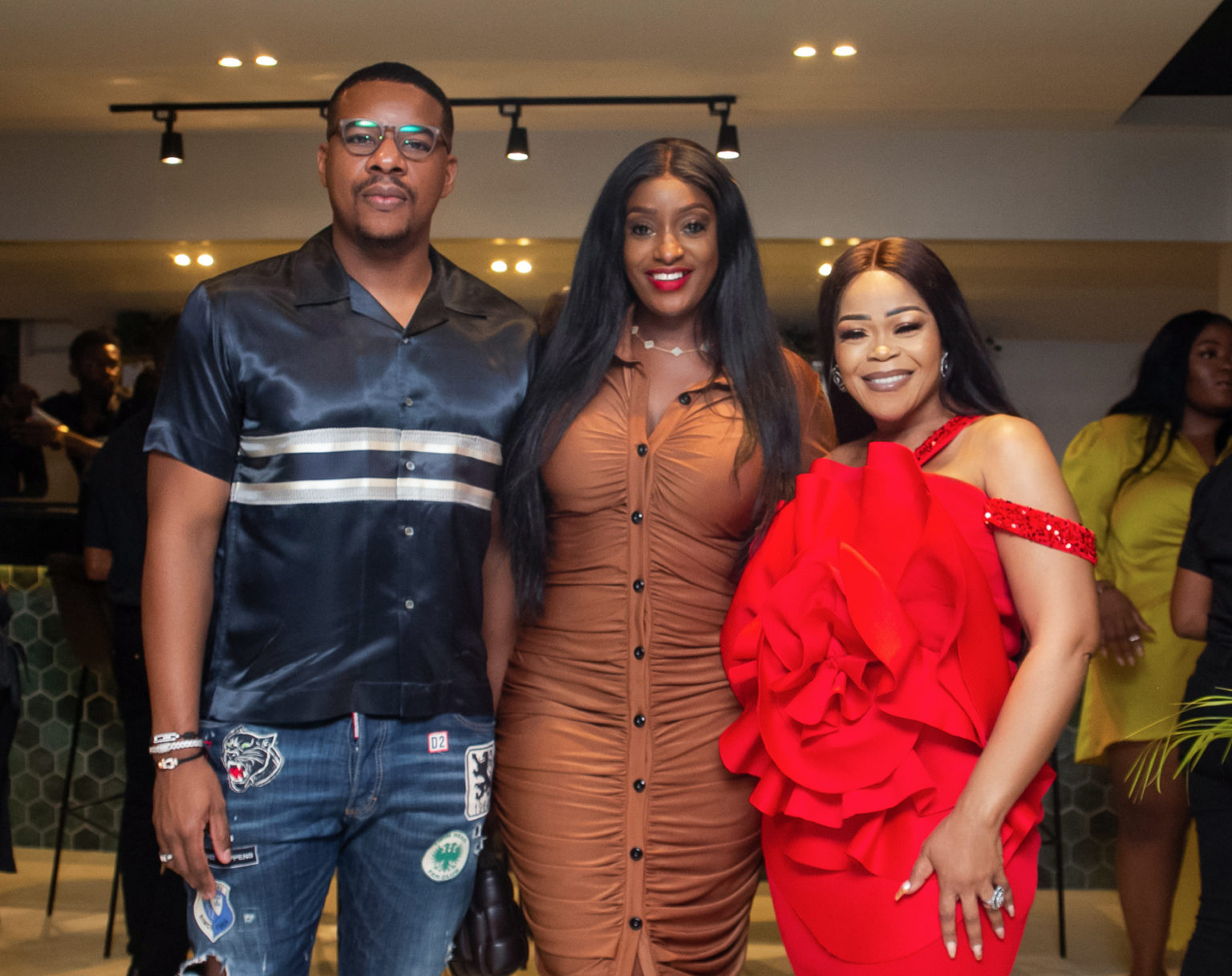 Shaffy Bello hosts Banky W, Jide Obanikoro, Osas Ighodaro, and friends to a private food tasting ...