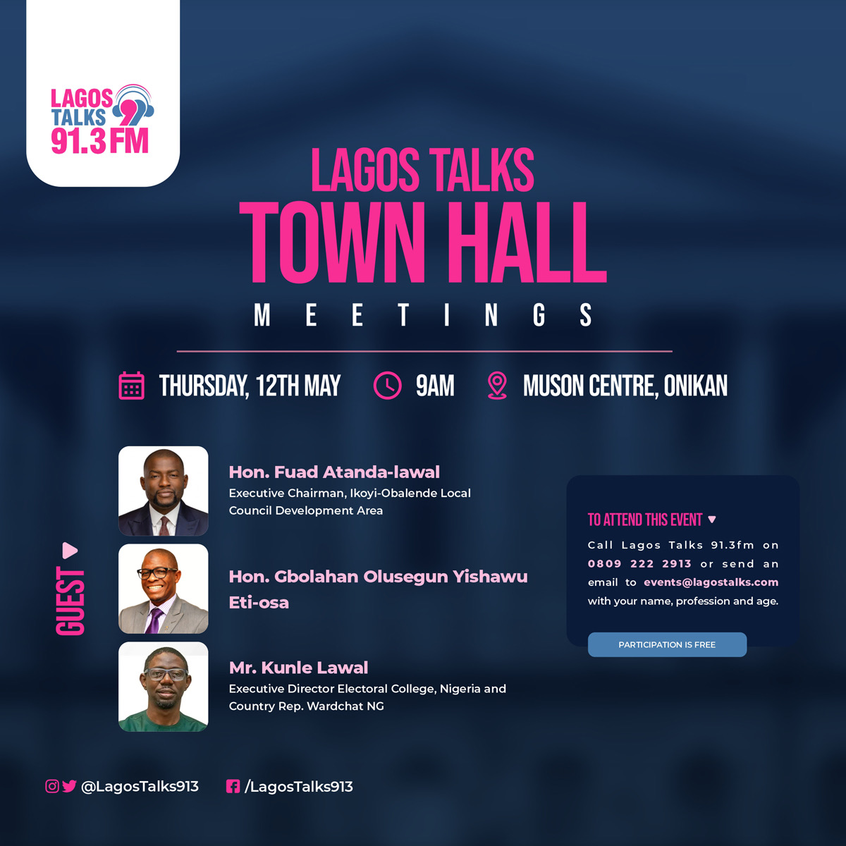 Lagos Talks is set to hold Town Hall Meeting- ‘Conversations on ...