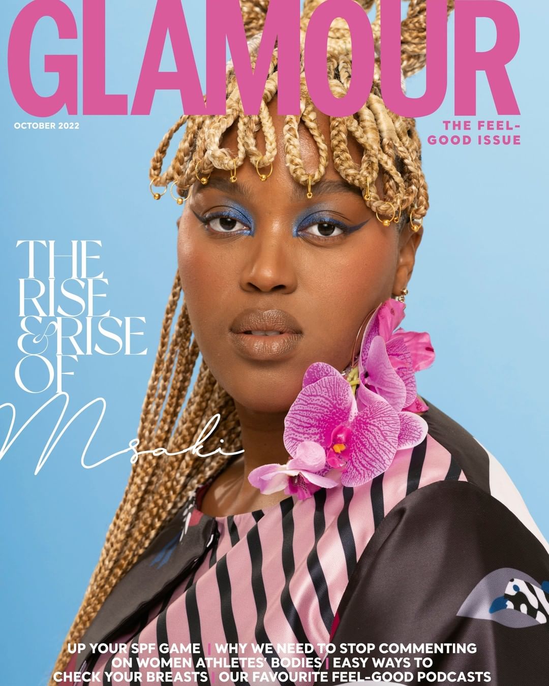 Msaki Served Major Hair & Makeup Goals on The Latest Glamour SA Cover ...