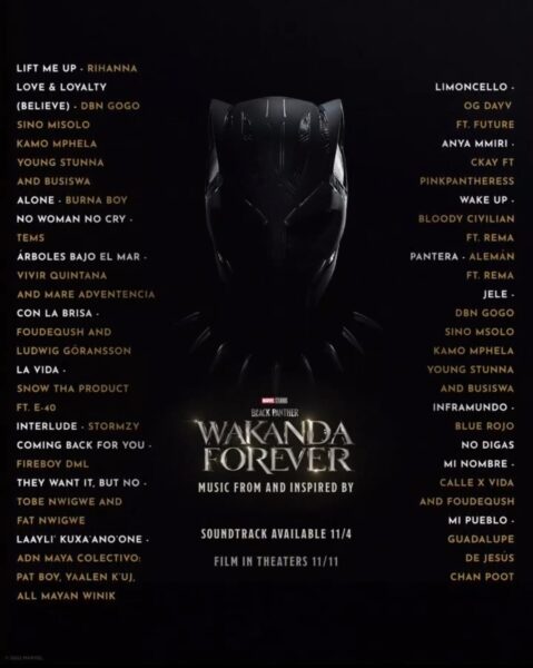 The "Black Panther: Wakanda Forever" Soundtrack has Performances from ...