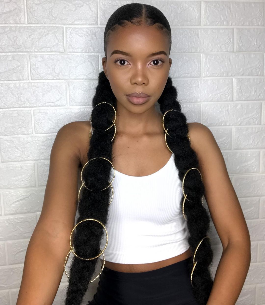 This is How You Achieve Double-Braided Ponytails with 4C Hair, Thanks Nthabiseng Petlane ...