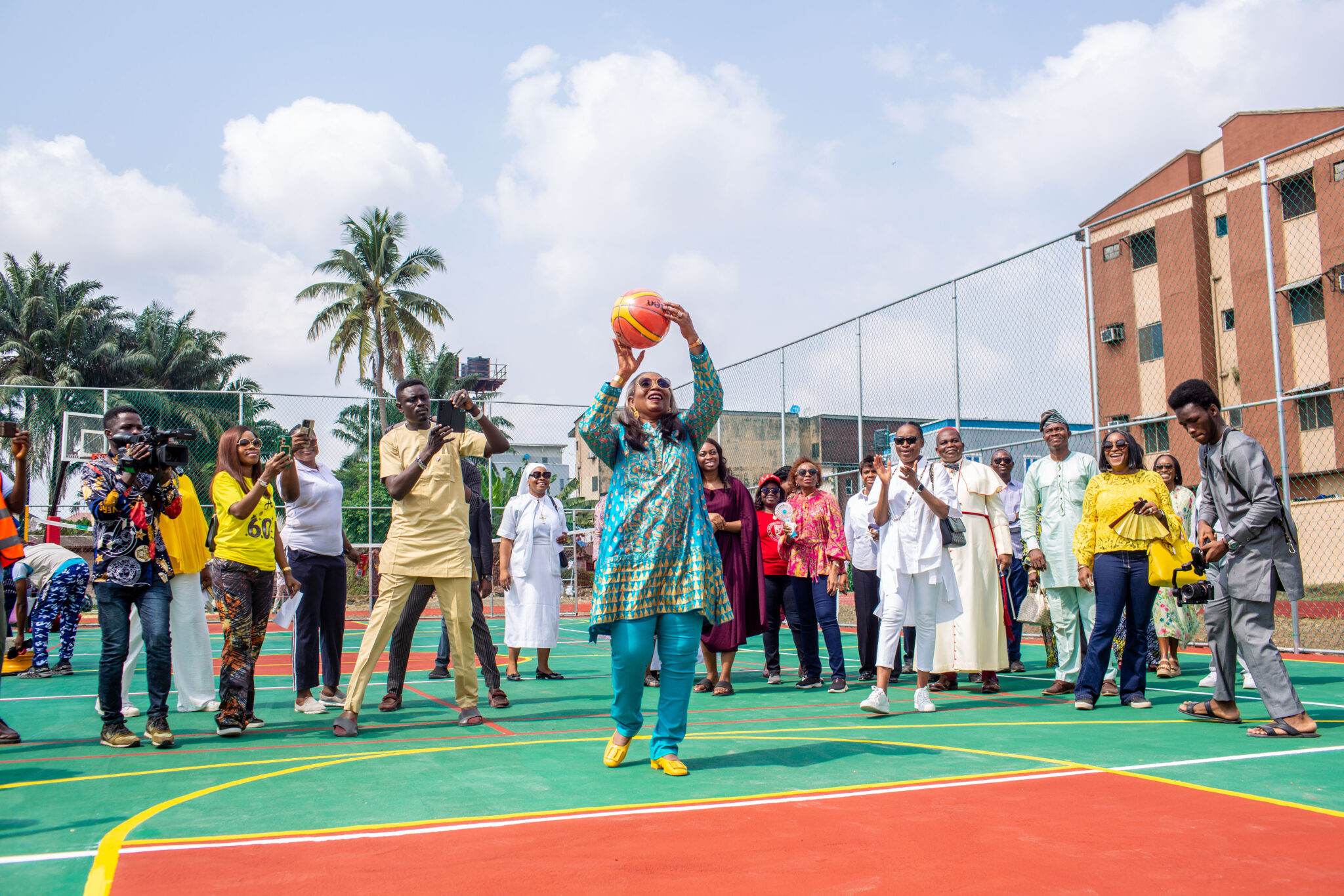 The 'Ibukun Awosika Sports Centre' unveiled at Methodist Girls High ...