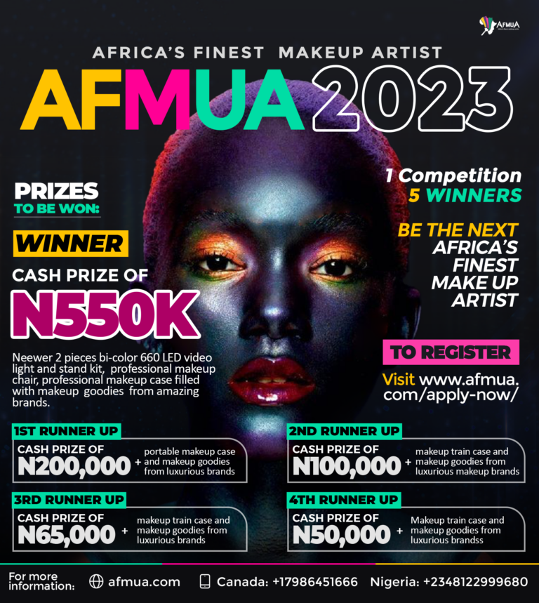 AFMUA 2023: Africa’s Finest Make Up Artist Contest is Here | Get the ...