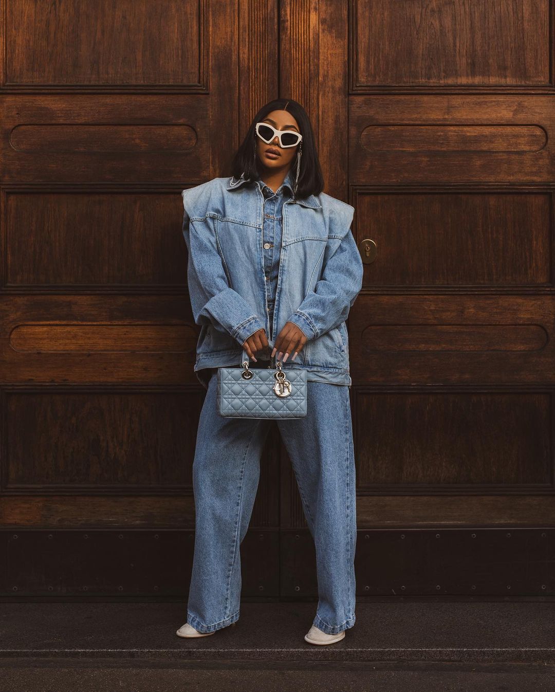 Toke Makinwa Shows Us The Chicest Way to Style Denim on Denim | BellaNaija