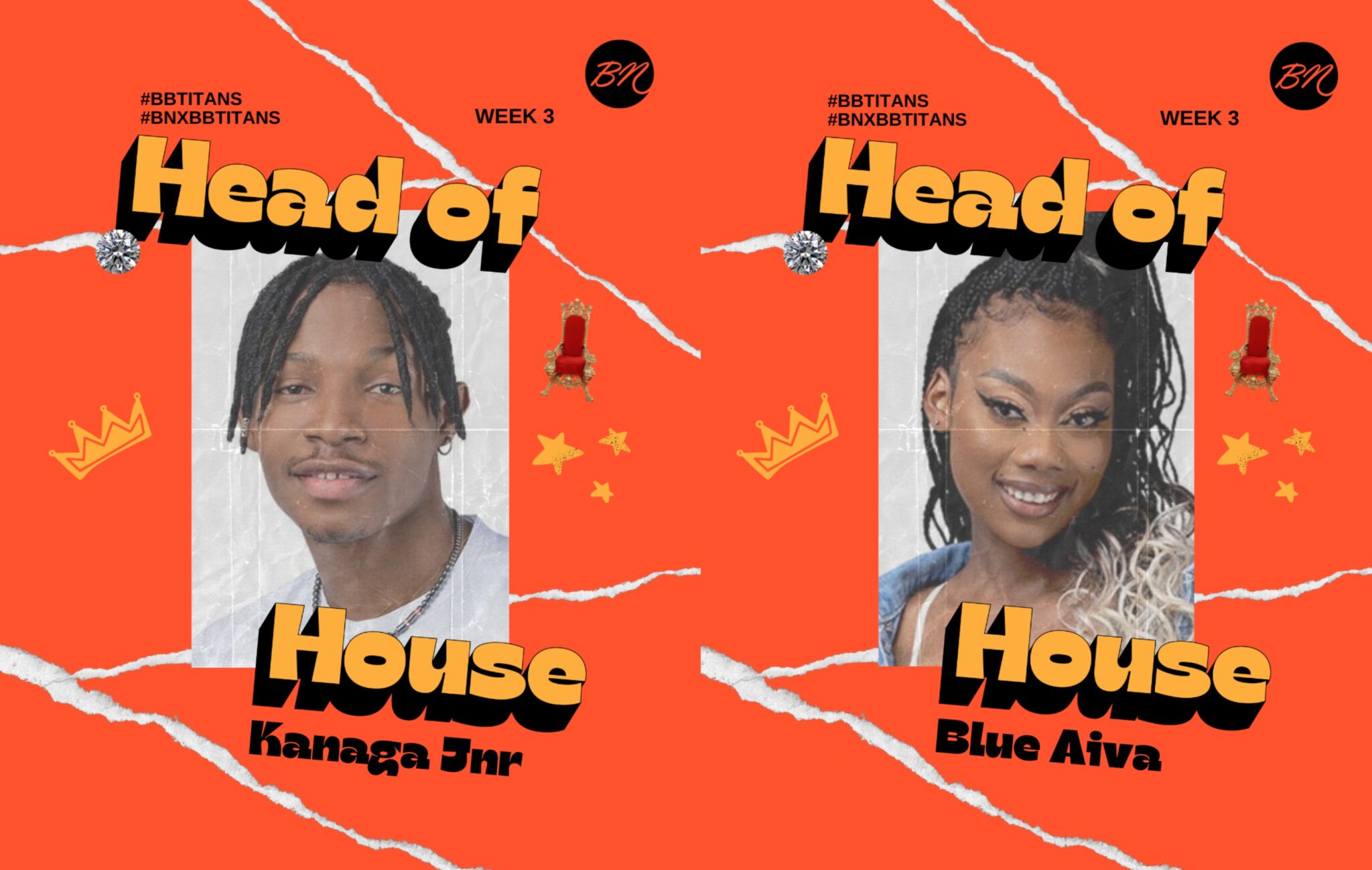 Kanaga Jnr & Blue Aiva Are This Week's Heads of House | BellaNaija