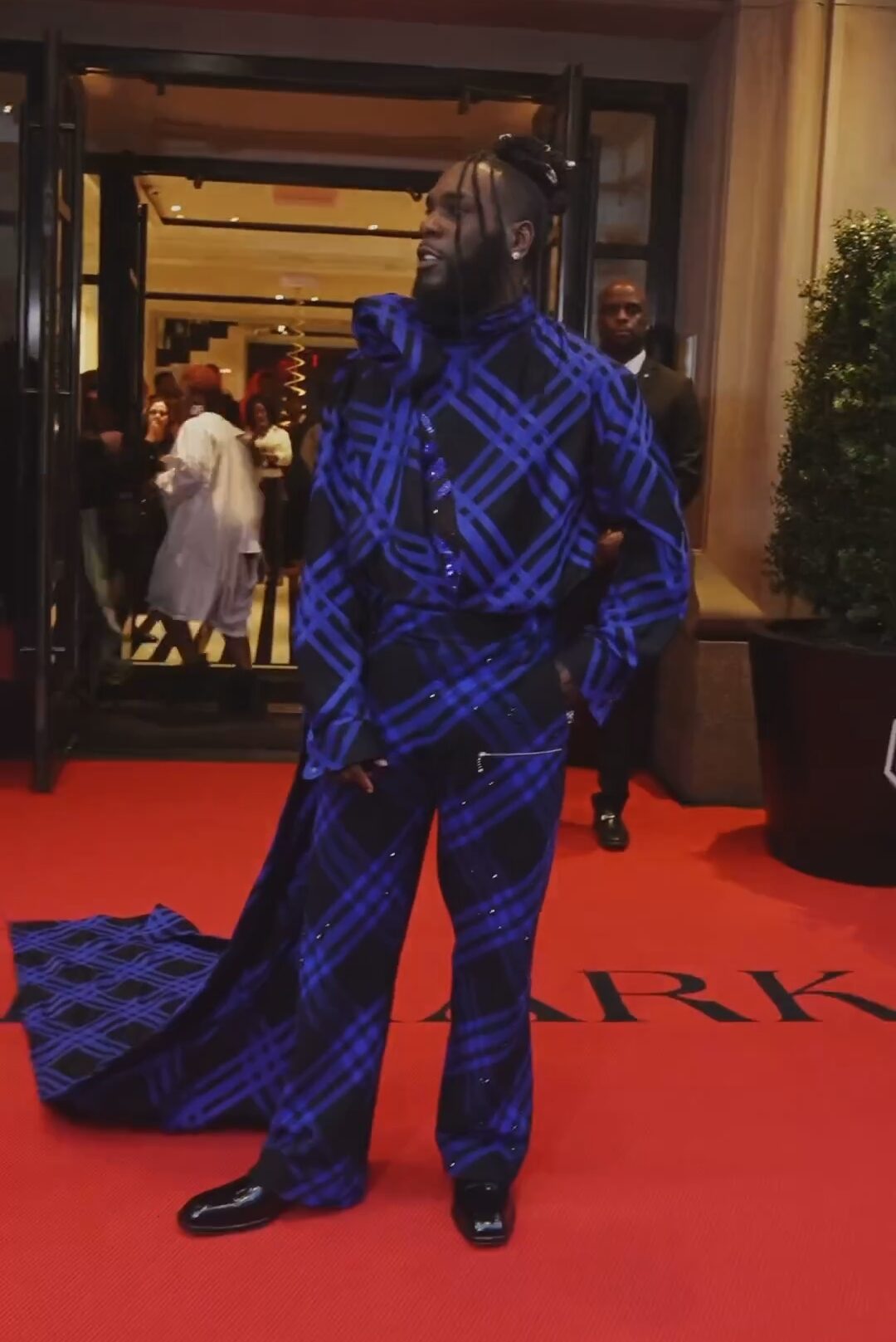 See How Burna Boy Slayed The 2023 Met Gala Carpet In Custom Burberry ...