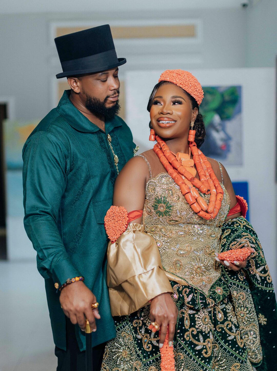 Ibiye & Enobong Met on Instagram! Enjoy Their Colourful Kalabari-Ibibio ...