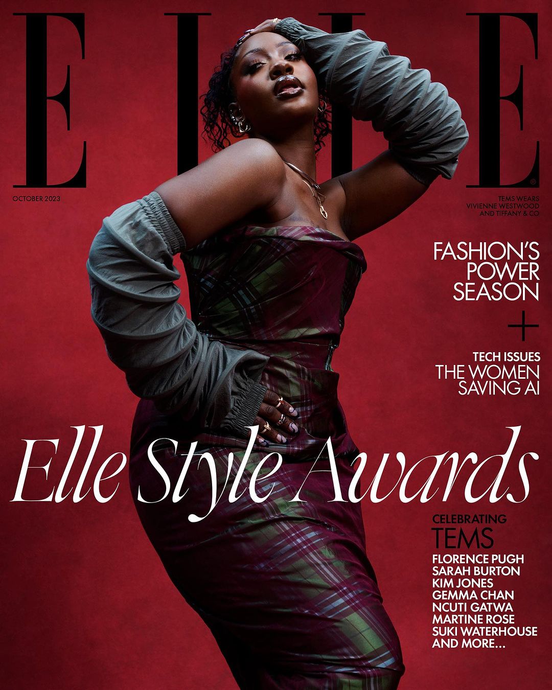 Tems Slays Luxe Fashion On 1 Of 5 ELLE UK October Edition Covers. Take A Look! | BellaNaija